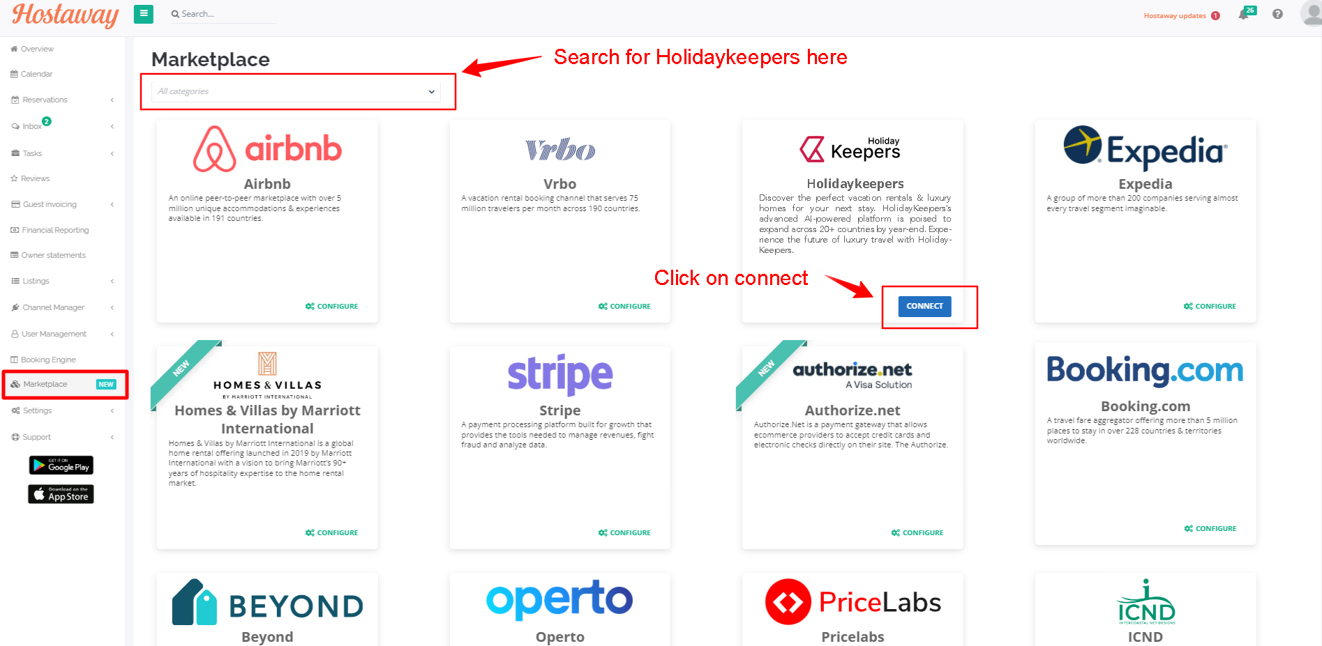 Hostaway Integration Guide - HolidayKeepers