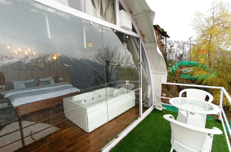 Shell Glamp with Private Jacuzzi and Infinity view - Manali ...